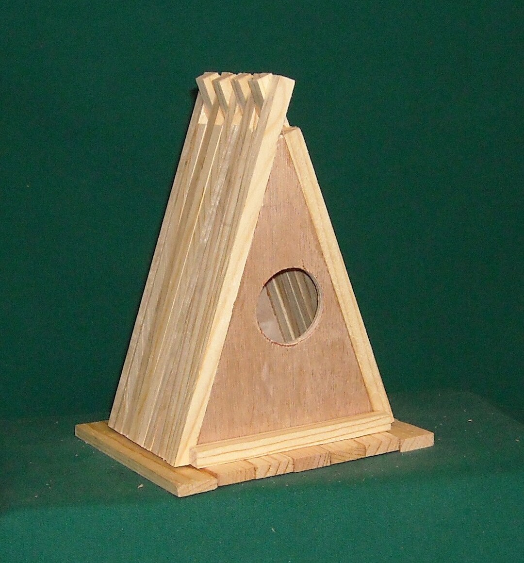 A‑frame Bird House Kit – Cypress Wood DIY Birdhouse Project for Kids ...
