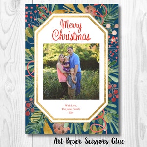 5 X 7 Custom Digital or Print Merry Christmas Christmas Card With ...