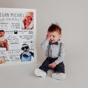 Baby's First Year Infographic Digital Poster - Etsy
