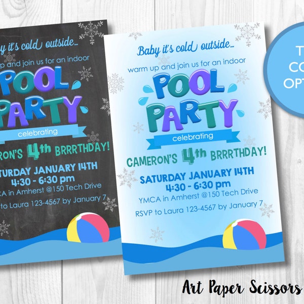 Winter Pool Party - Etsy