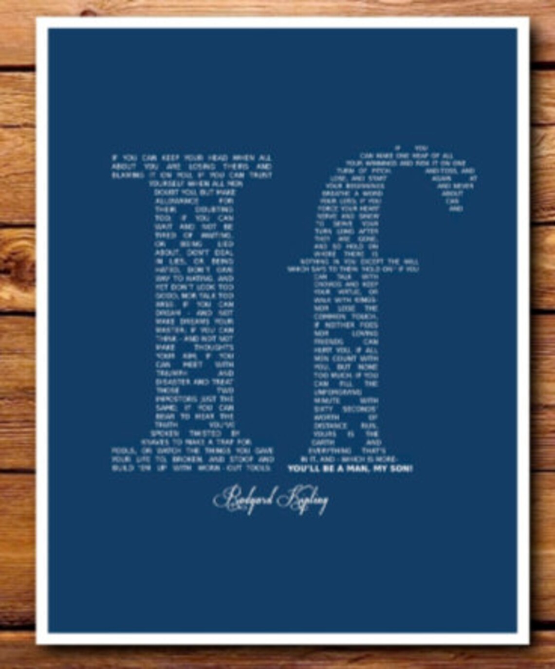 Rudyard Kipling if Wall Print/ If Poster/ Home - Etsy
