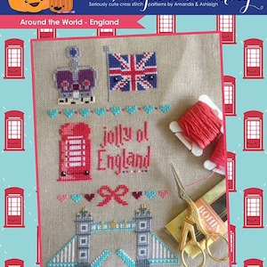 Around the World England Downloadable PDF Cross Stitch Pattern - Etsy