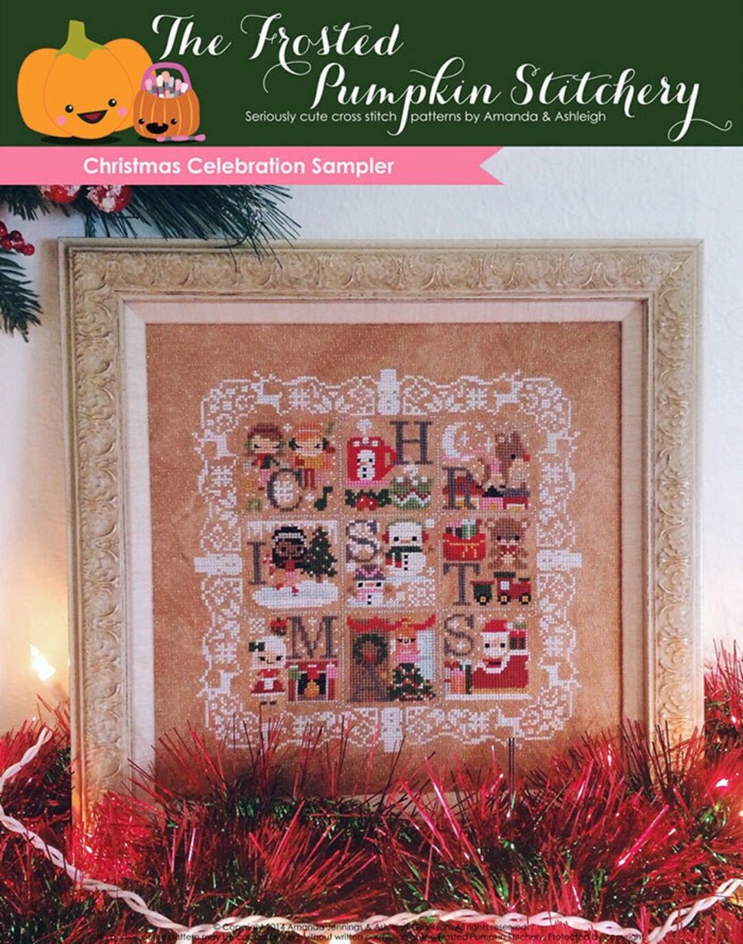 Christmas Celebration Sampler Downloadable PDF Cross Stitch Pattern - Etsy
