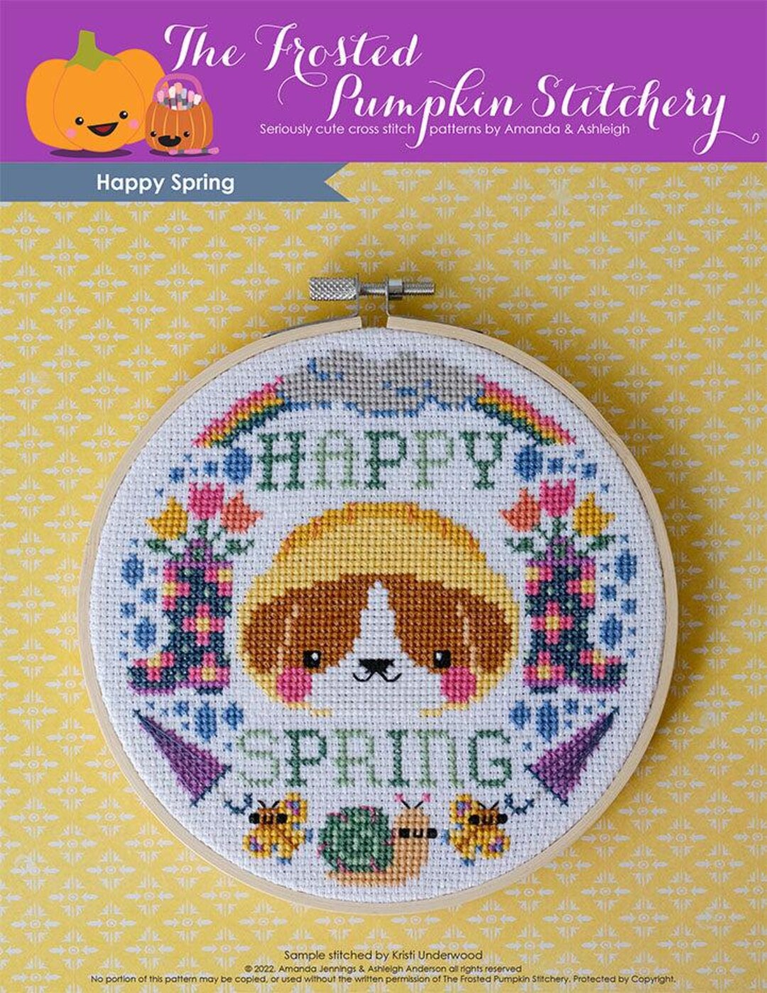 Happy Spring Downloadable PDF Cross Stitch Pattern - Etsy