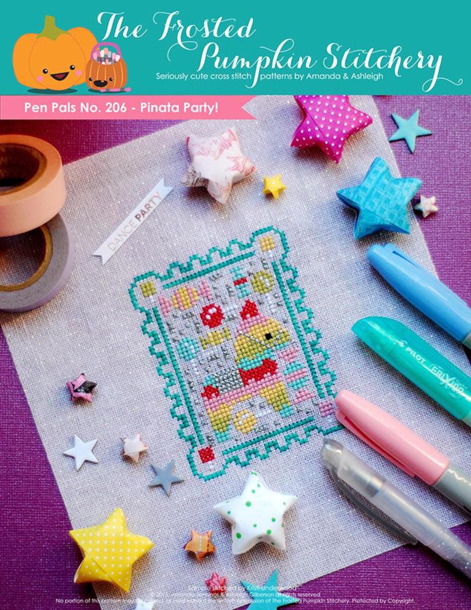 Pen Pals No. 206 Pinata Party Downloadable PDF Cross Stitch Pattern - Etsy