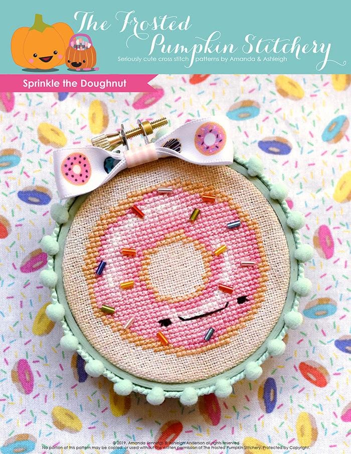 Sprinkle the Doughnut Downloadable PDF Cross Stitch Pattern - Etsy