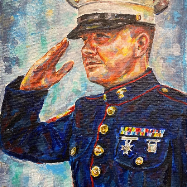 Military Portrait Painting - Etsy