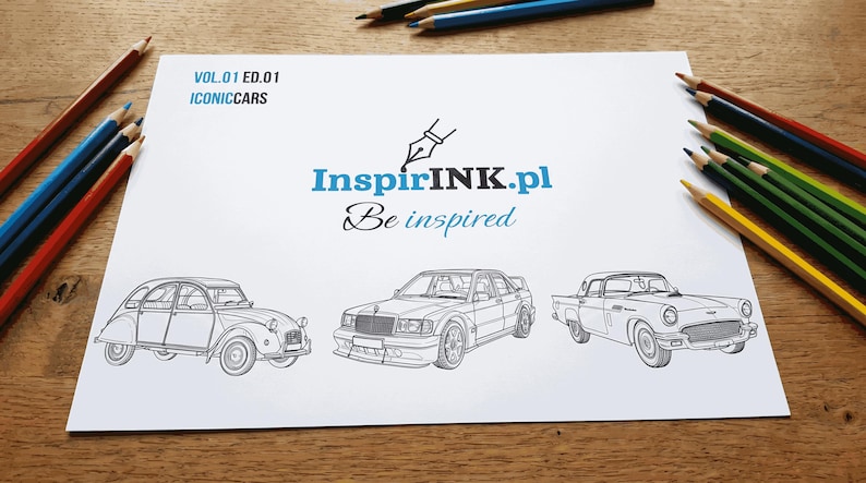 Iconic Cars Coloring Pages | Classic Vintage Muscle (PDF Download) - Etsy