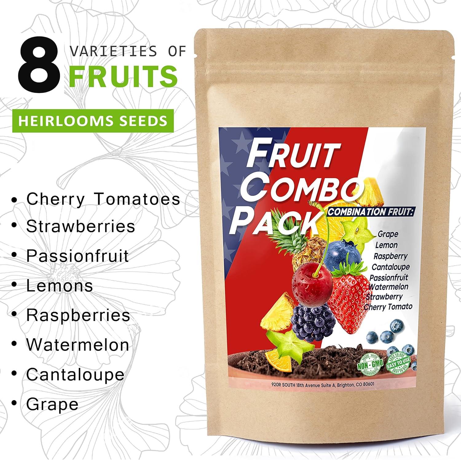1300+ Heirloom Fruit Seeds Variety Pack Garden Starter Kit 8 Varieties ...