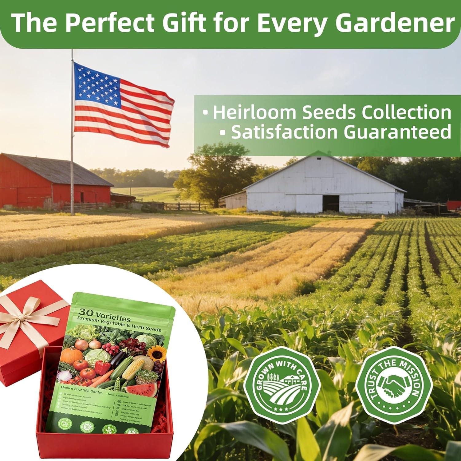 30 Varieties Heirloom Vegetable Seeds Kit, 15000+ Non GMO Garden Seeds ...