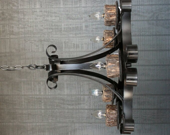 Black Wrought Iron Chandelier Lighting, Gothic Wrought Iron Light ...
