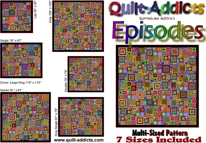 EPISODES - Quilt-addicts Patchwork Quilt PDF Pattern (sent ...