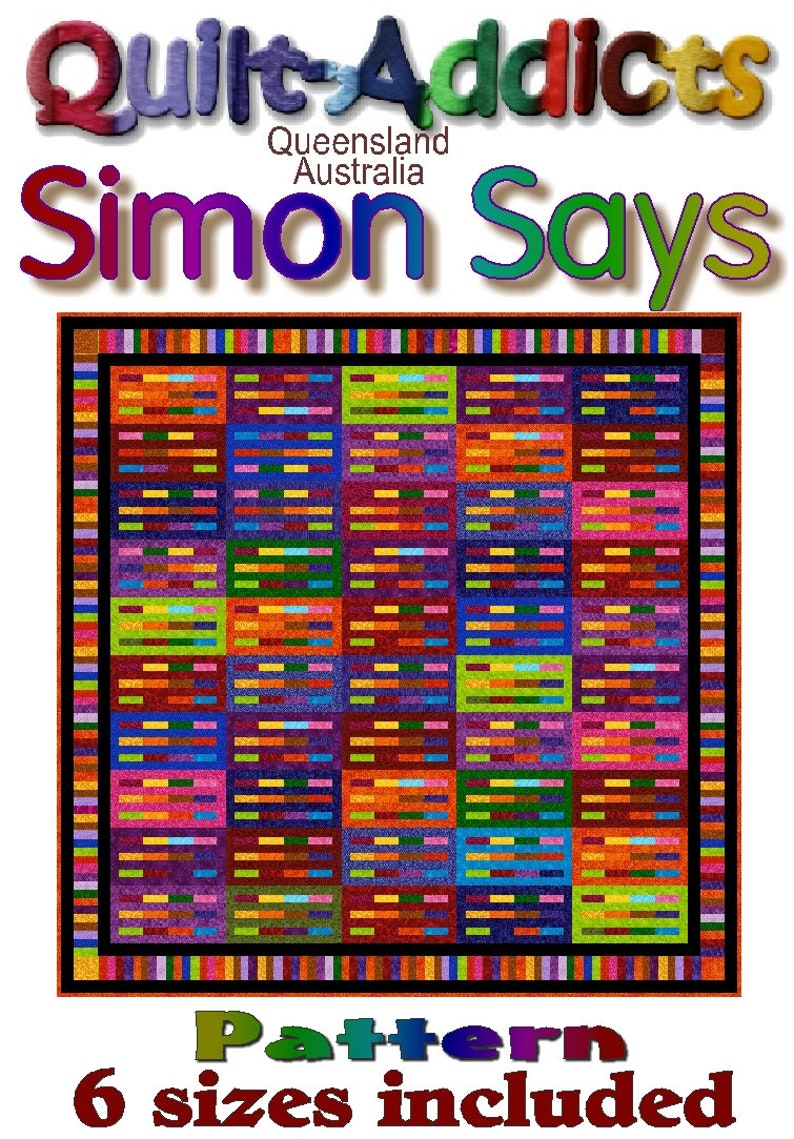 SIMON SAYS - Quilt-addicts Patchwork Quilt Pattern - Etsy