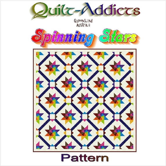 SPINNING STARS Quilt-addicts Patchwork Quilt Pattern - Etsy