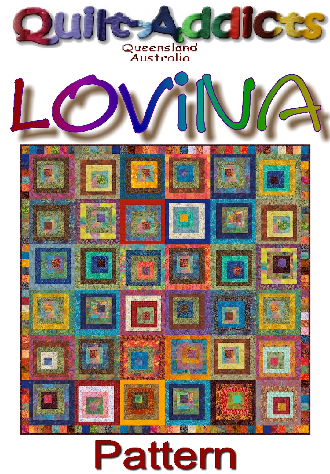 LOVINA - Quilt-addicts Patchwork Quilt PDF Pattern (sent Electronically ...