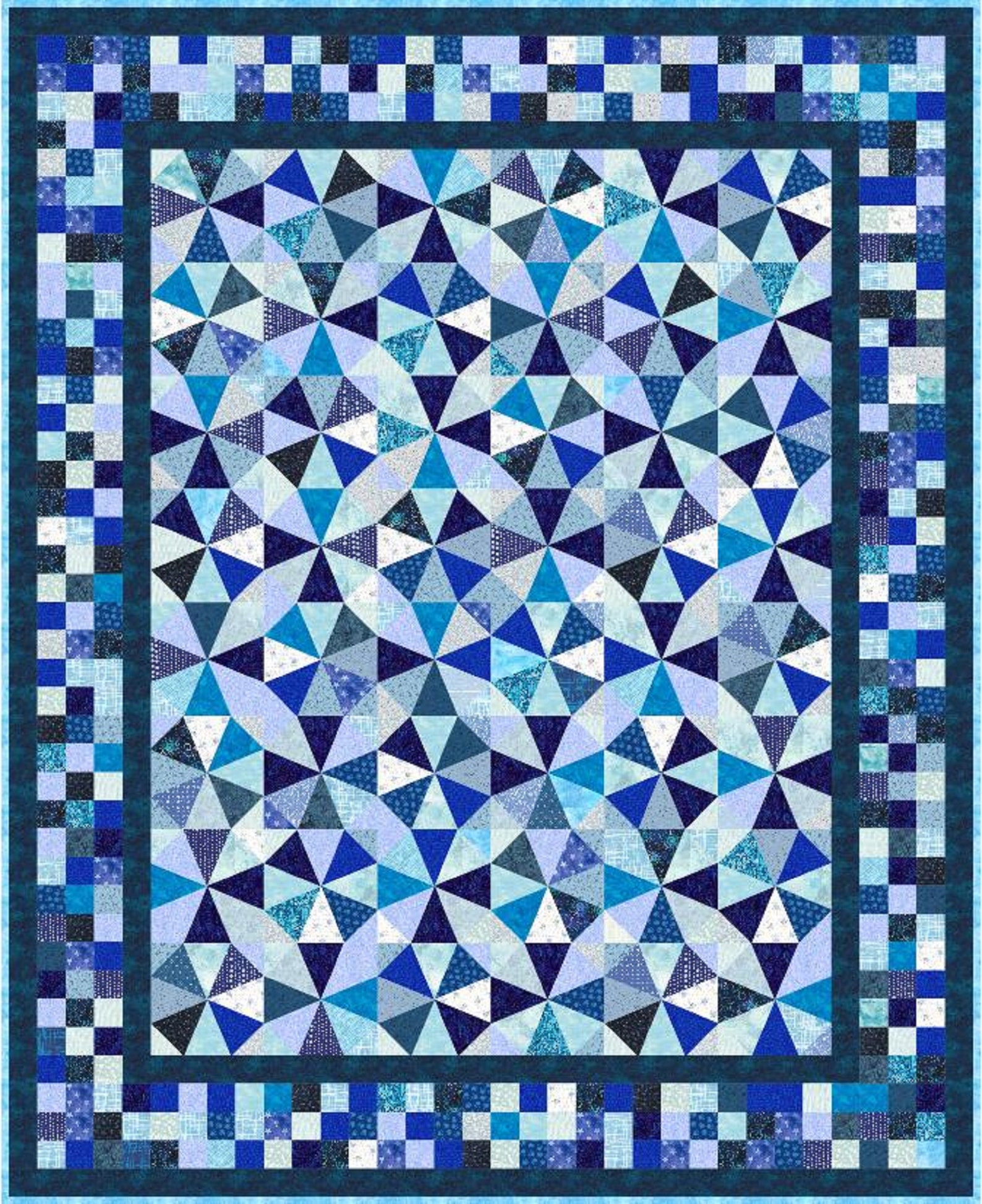 MIDNIGHT BLUE - Quilt-addicts PDF Patchwork Quilt Pattern (electronic ...