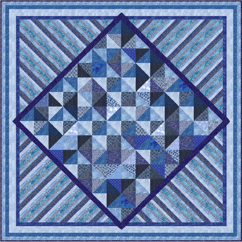 MY Blue HEAVEN Quilt-addicts Patchwork Quilt PDF Pattern sent ...