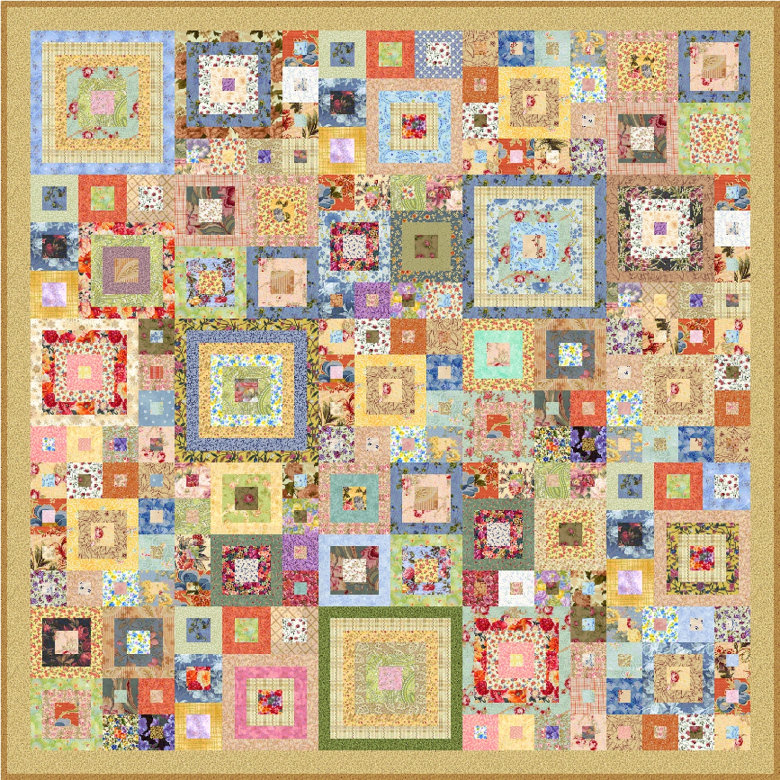 CHANTILLY - Quilt-addicts Patchwork Quilt PDF Pattern (sent ...