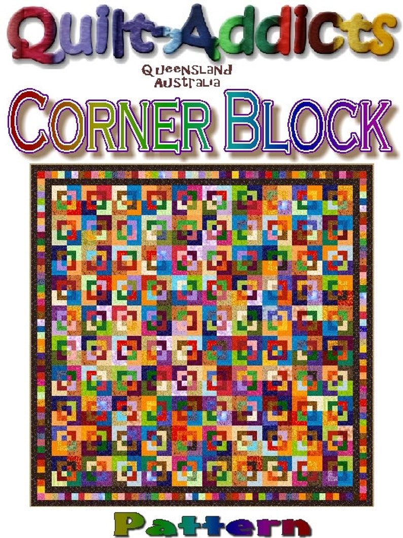 CORNER BLOCK Quilt-addicts Patchwork Quilt Pattern - Etsy Australia