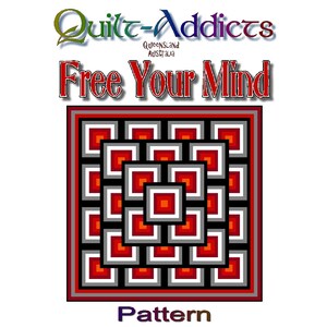 FREE Your MIND - Quilt-addicts Patchwork Quilt PDF Pattern (sent ...