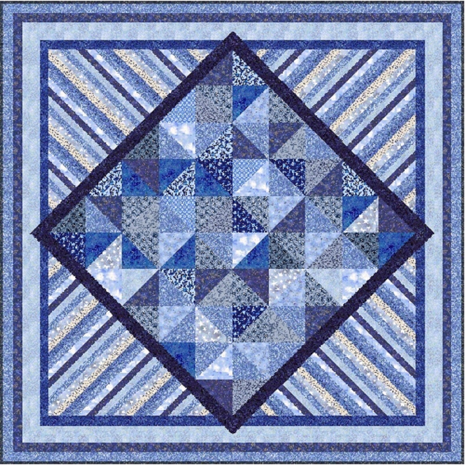 MY Blue HEAVEN Quilt-addicts Patchwork Quilt PDF Pattern sent ...