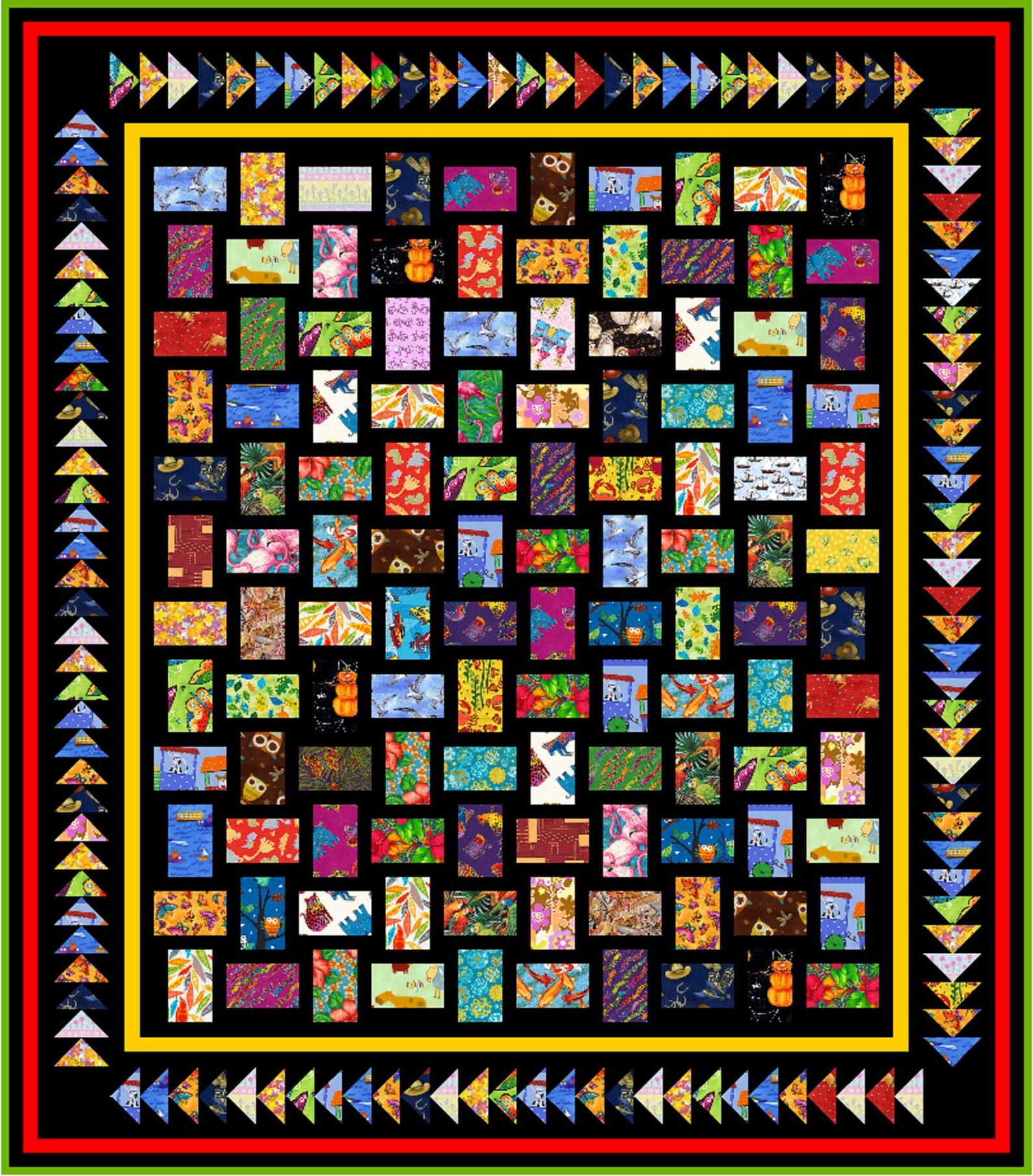 WITH My Little EYE - Quilt-addicts Patchwork Quilt PDF Pattern (sent ...