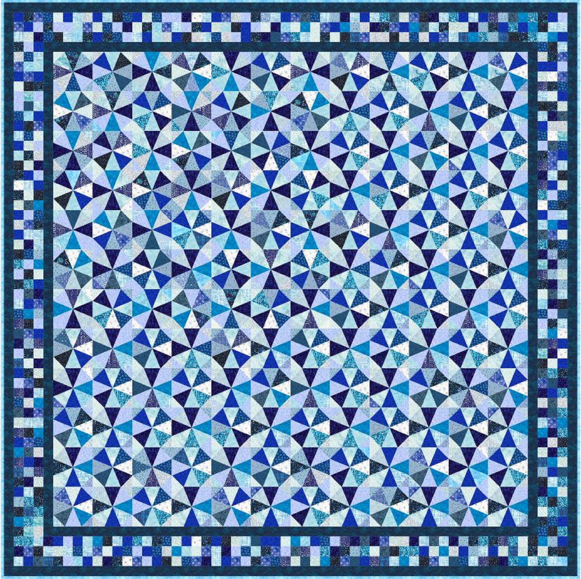 MIDNIGHT BLUE - Quilt-addicts PDF Patchwork Quilt Pattern (electronic ...