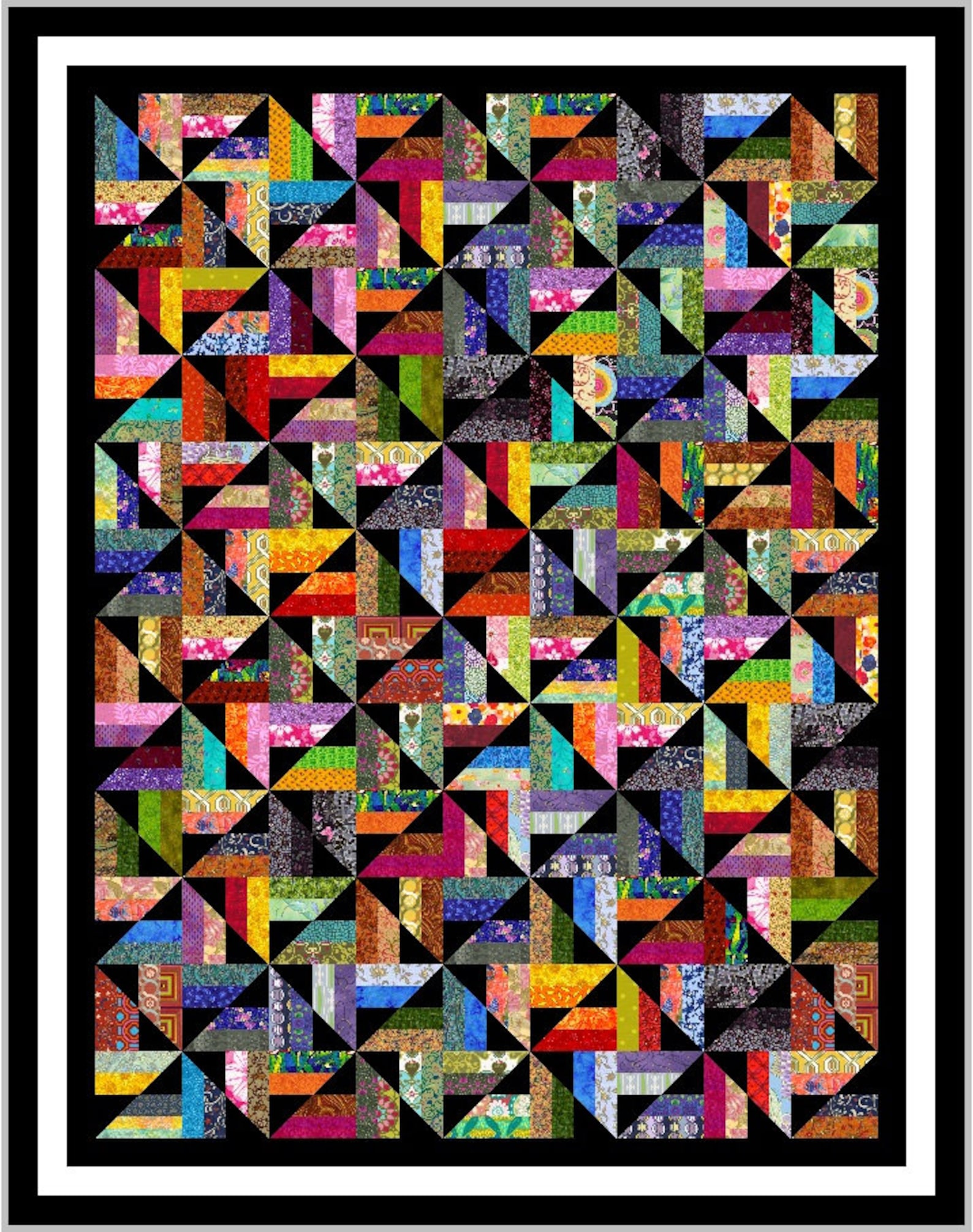 JUMPING JACK - Quilt-addicts Patchwork Quilt PDF Pattern (sent ...