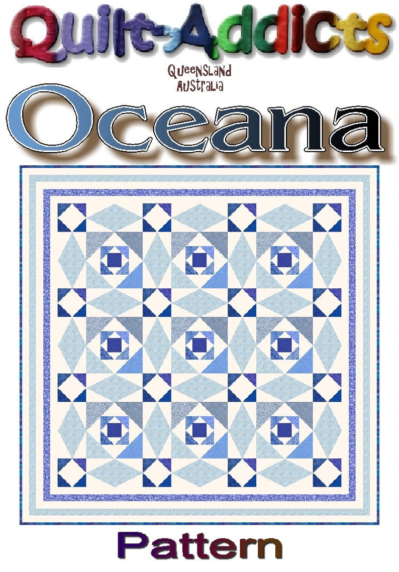 OCEANA Quilt-addicts Patchwork Quilt Pattern - Etsy