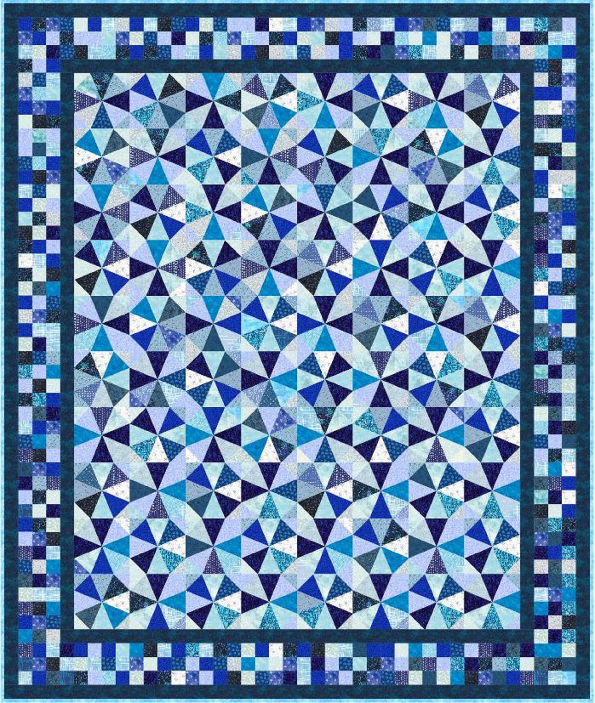 MIDNIGHT BLUE - Quilt-addicts PDF Patchwork Quilt Pattern (electronic ...