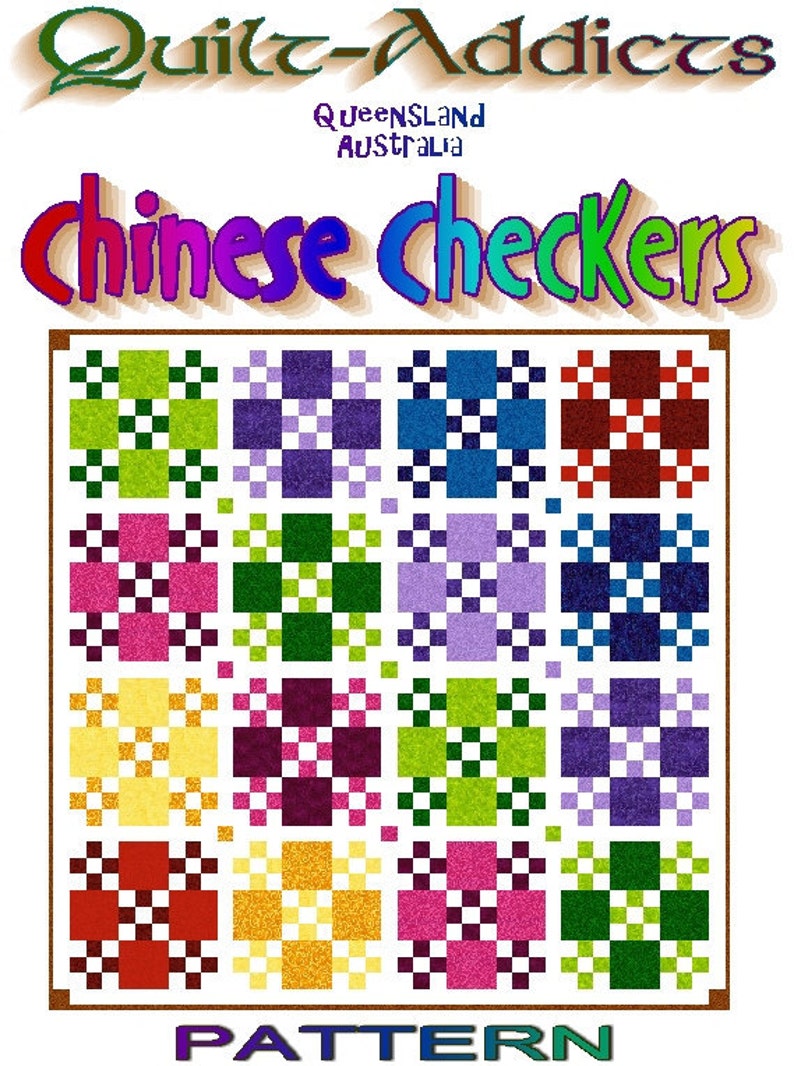 CHINESE CHECKERS Quilt-addicts Patchwork Quilt Pattern - Etsy