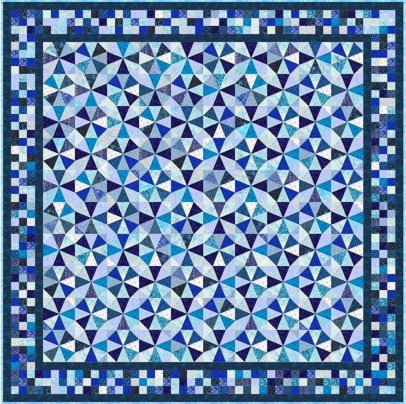 MIDNIGHT BLUE - Quilt-addicts PDF Patchwork Quilt Pattern (electronic ...