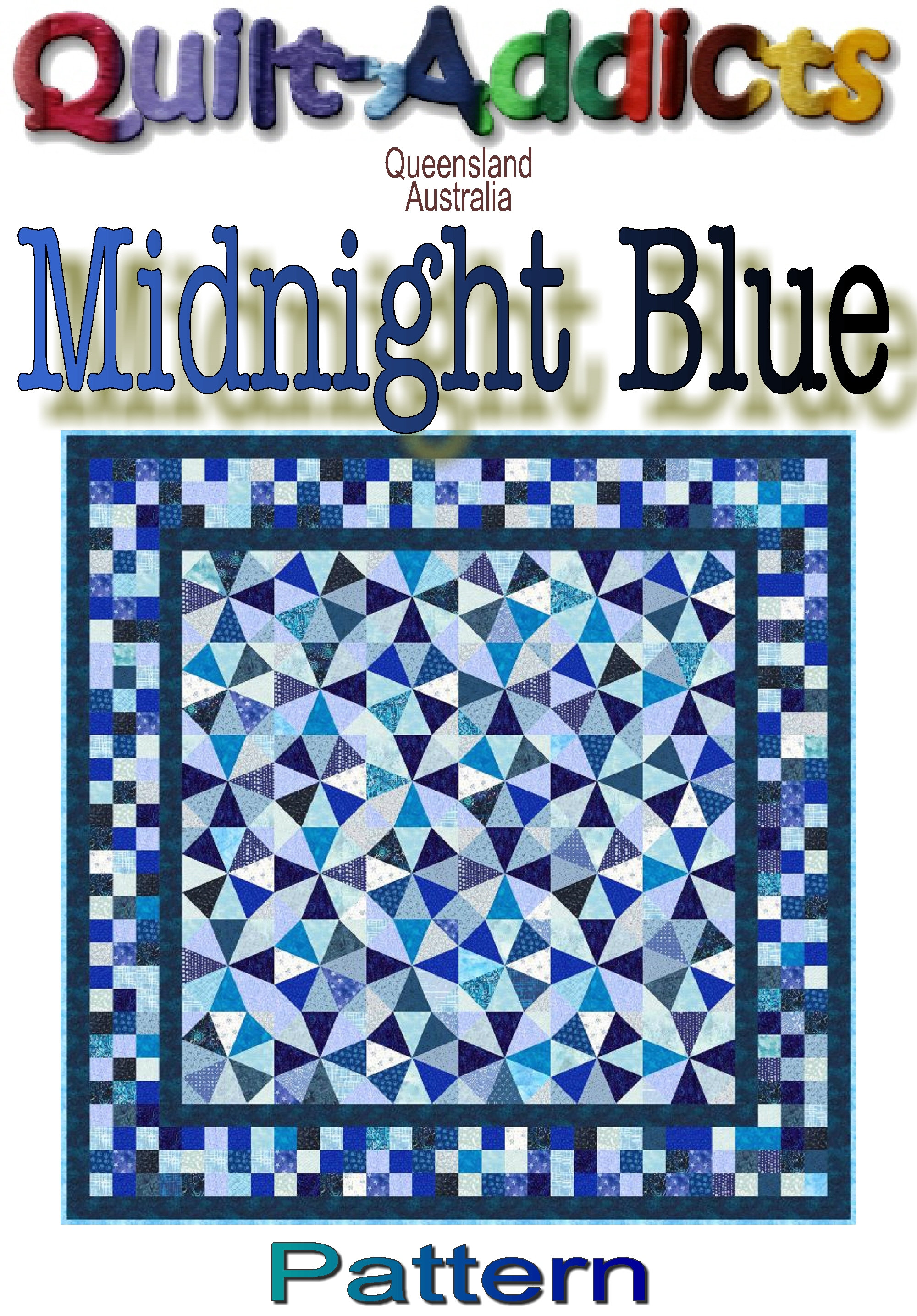 MIDNIGHT BLUE - Quilt-addicts PDF Patchwork Quilt Pattern (electronic ...