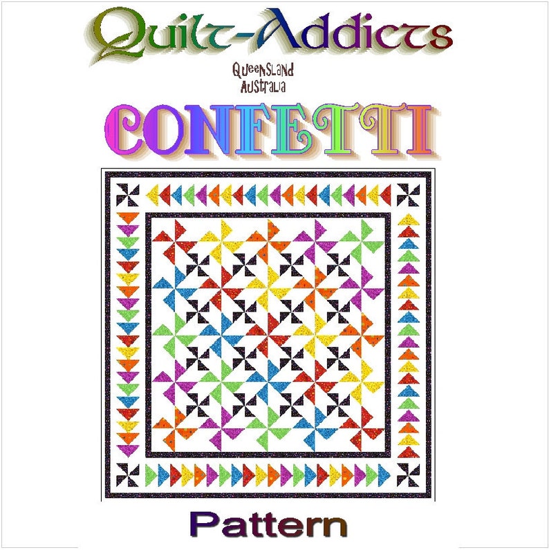 CONFETTI Quilt-addicts Patchwork Quilt Pattern - Etsy
