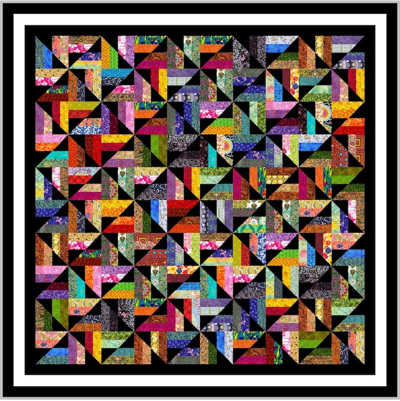 JUMPING JACK - Quilt-addicts Patchwork Quilt PDF Pattern (sent ...