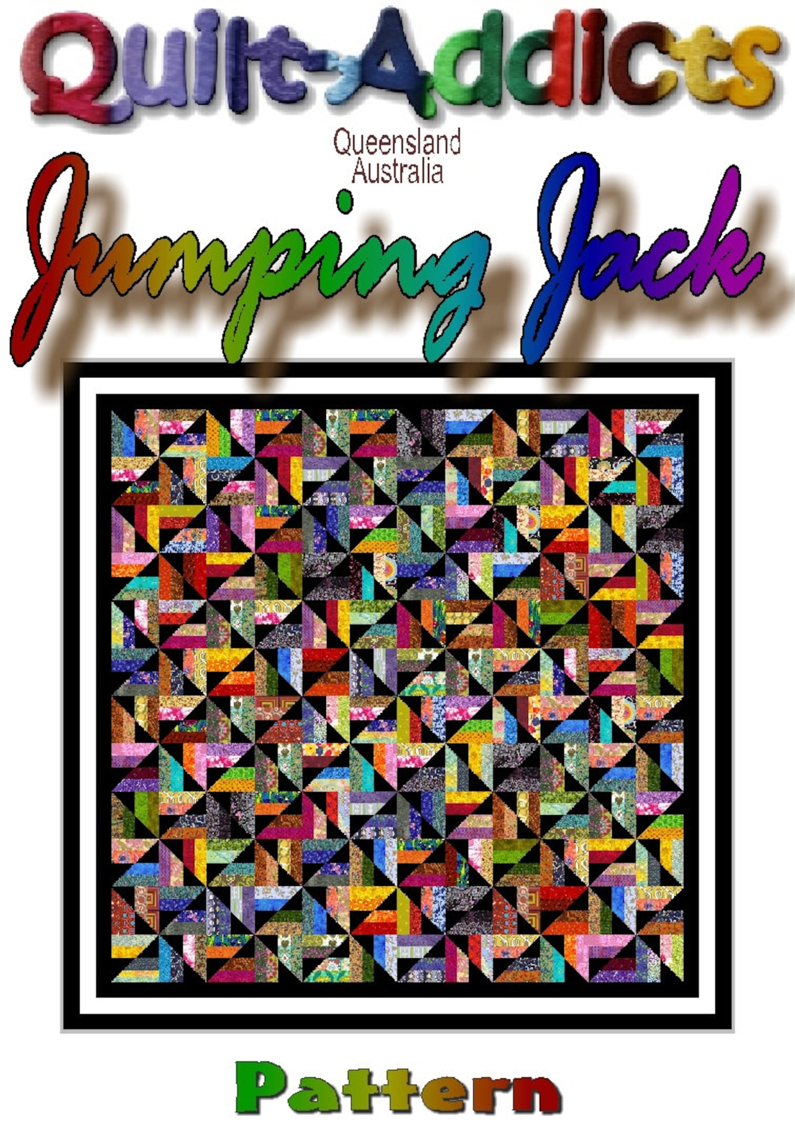 JUMPING JACK - Quilt-addicts Patchwork Quilt PDF Pattern (sent ...