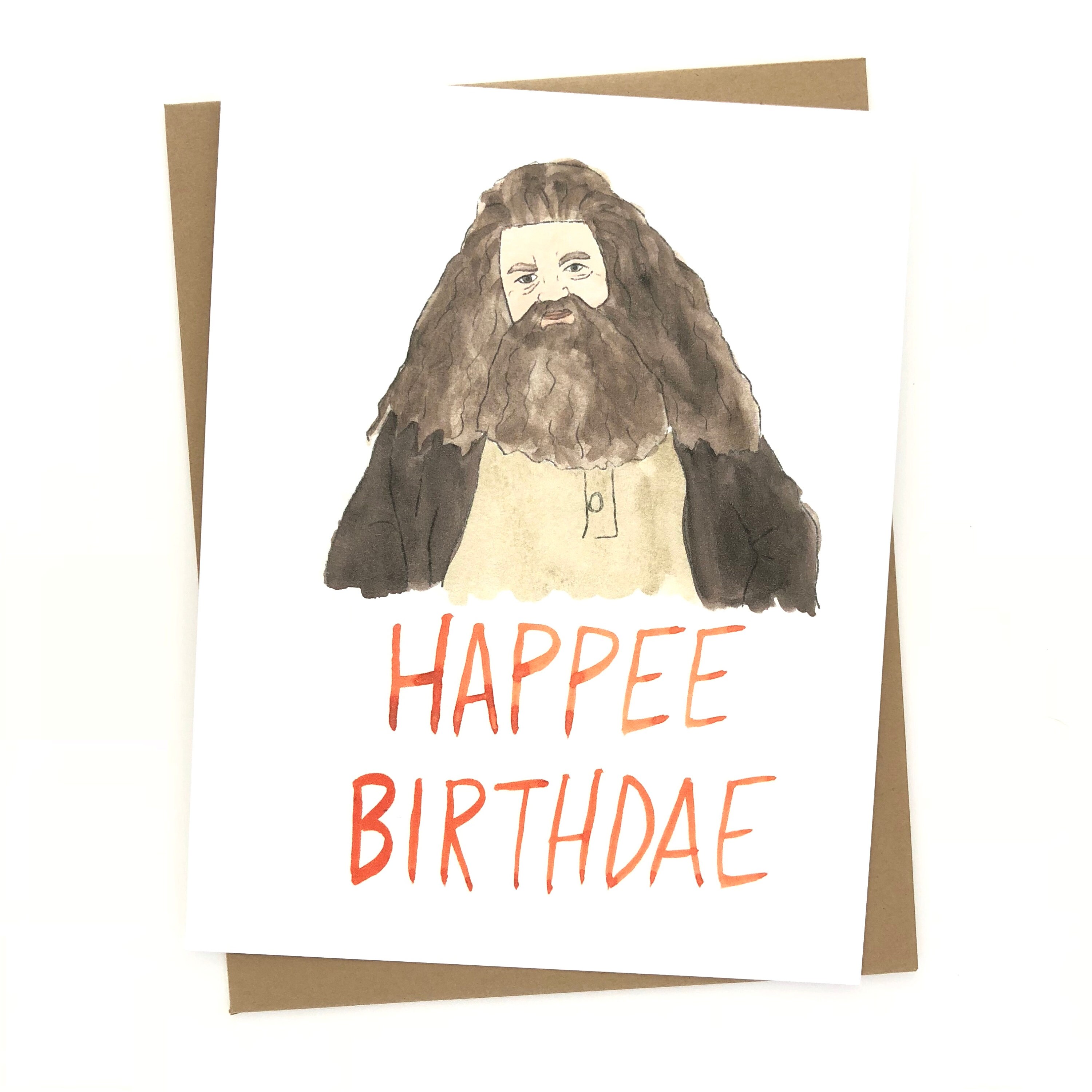 Hagrid Happee Birthdae // Harry Potter Card | Etsy Hagrid Happee Birthdae // Harry Potter Card | Etsy