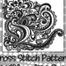 Swirls & Twirls Cross Stitch Pattern Beautiful Single Color ...