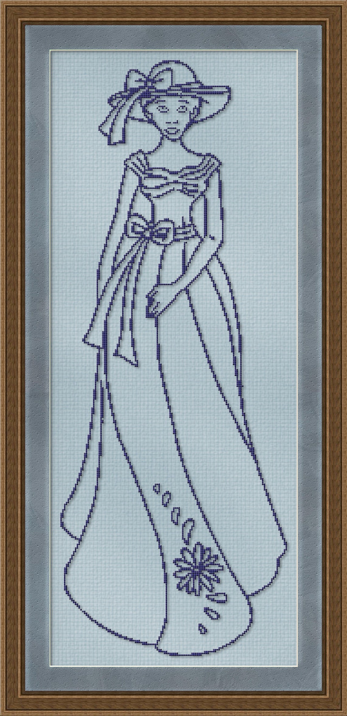 Counted Cross Stitch Pattern Southern Belle Design Instant Download Pdf ...