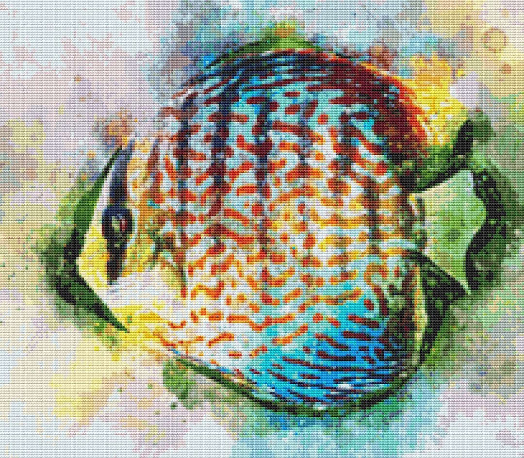 Cross Stitch Pattern Watercolor Discus Instant Download PDF - Etsy