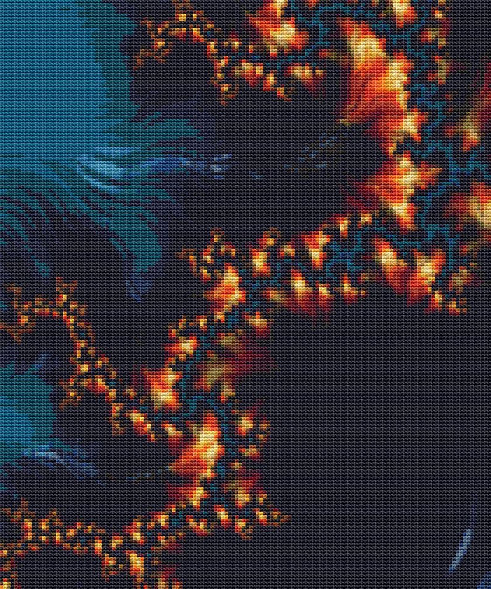 Fractal Cross Stitch Pattern NEW for 2017 Digital Art Design - Etsy