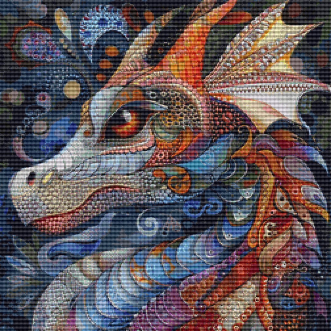 Dragon Art Cross Stitch Pattern PDF Digital Download - Etsy