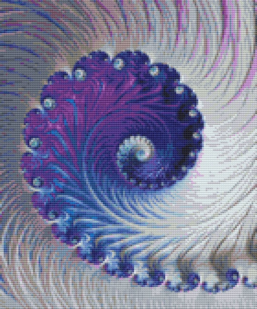 Fractal Cross Stitch Pattern NEW for 2017 Digital Art Design Exquisite ...