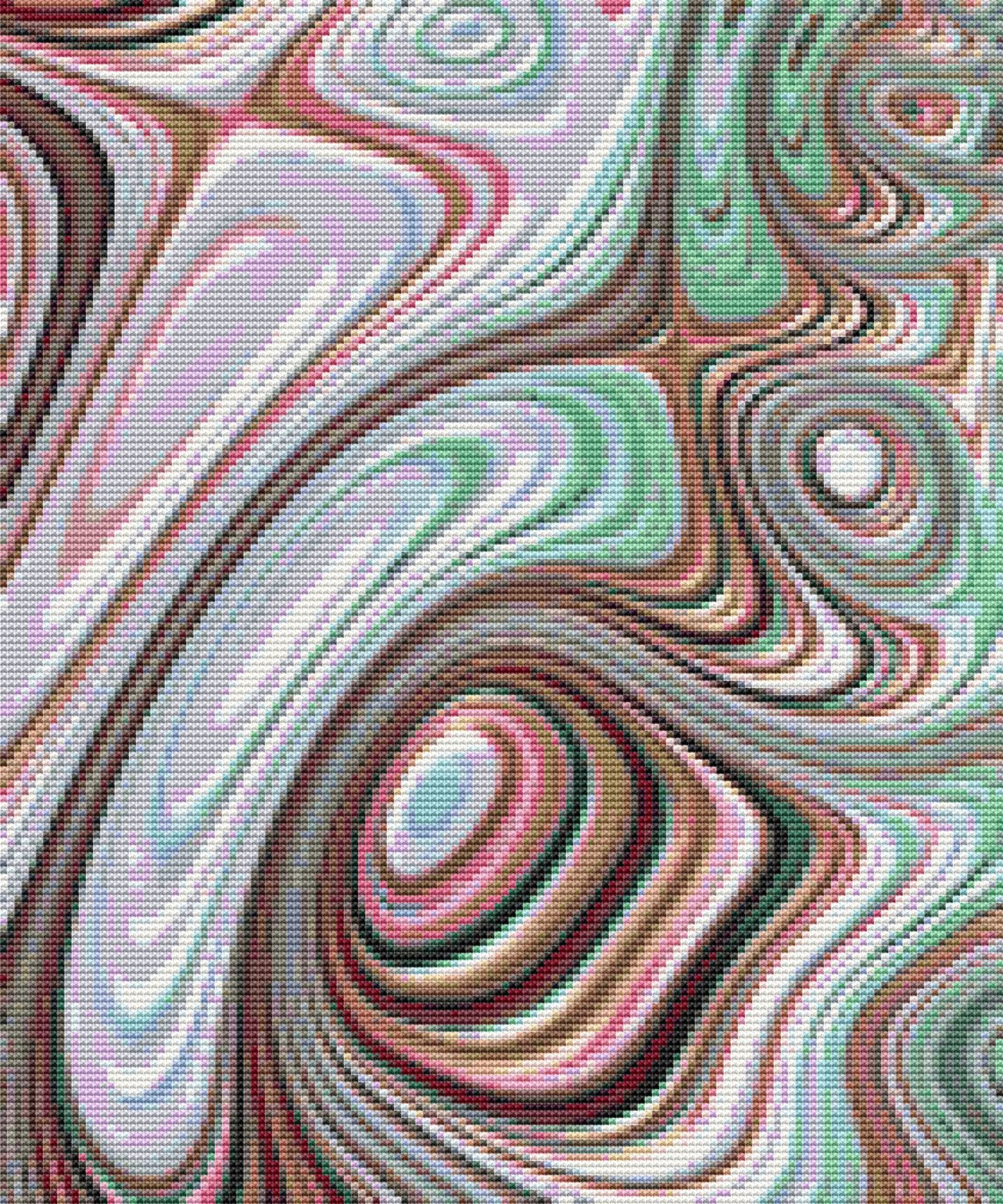 Fractal Cross Stitch Pattern NEW for 2017 Digital Art Design Exquisite ...