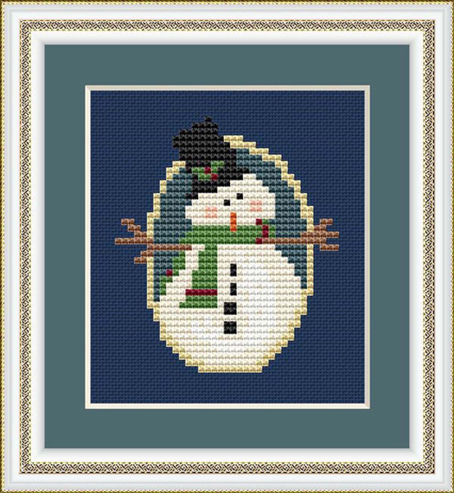 Cross Stitch Pattern Mini Snowman Cross Stitch Pattern - Etsy
