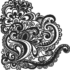 Swirls & Twirls Cross Stitch Pattern Beautiful Single Color - Etsy