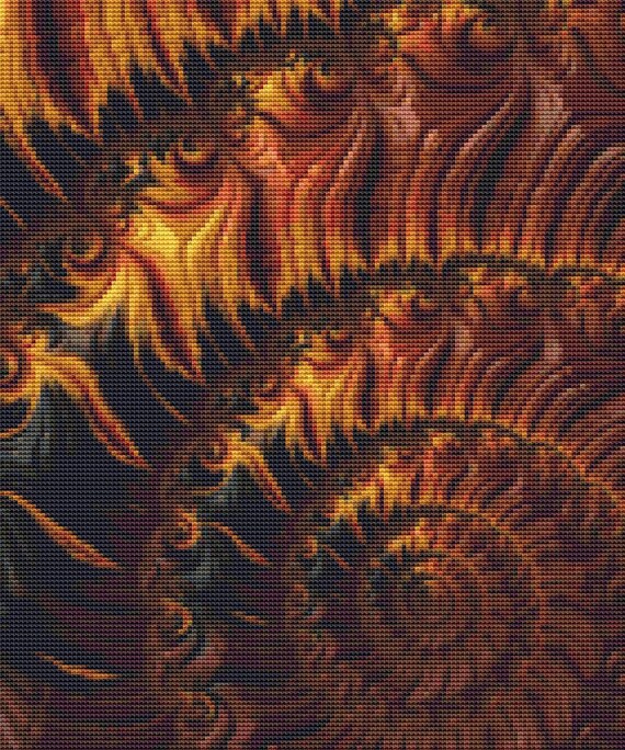 Fractal Cross Stitch Pattern NEW for 2017 Digital Art Design - Etsy