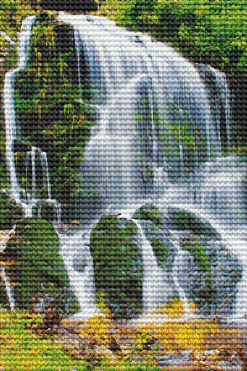 Waterfall Cross Stitch Pattern Instant Download Pdf - Etsy