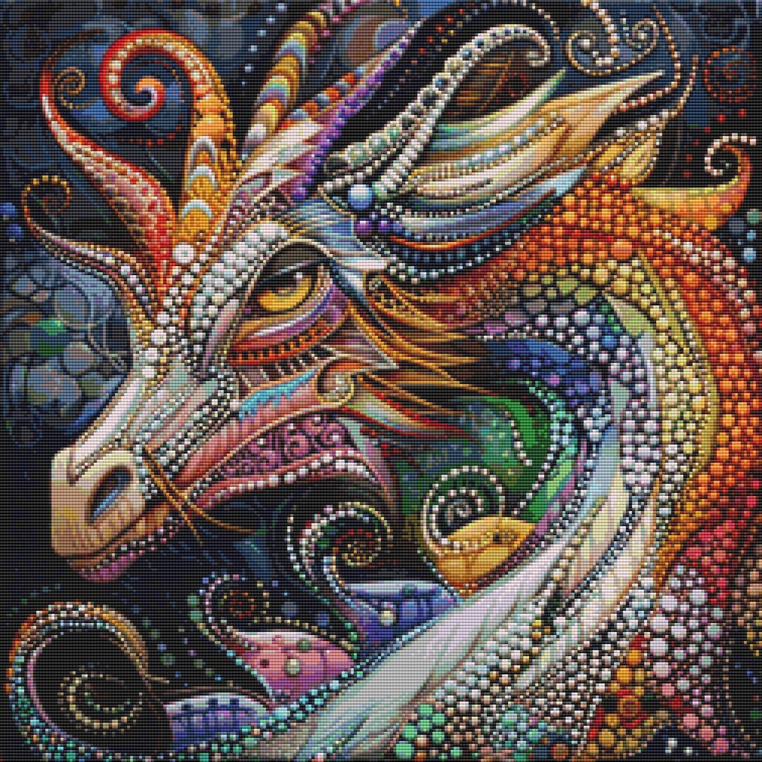 Dragon Art Cross Stitch Pattern PDF Digital Download - Etsy