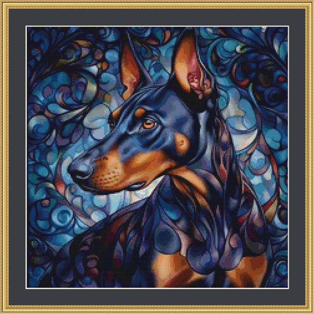 Doberman Cross Stitch Pattern PDF Download | Doberman Design | Pinscher ...